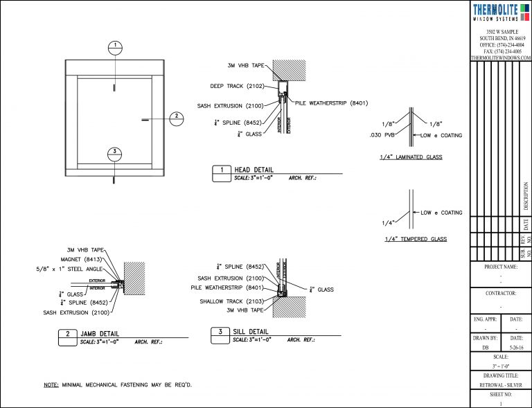 Thermolite Windows Cut Sheets - Thermolite Windows